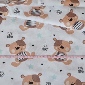 Teddy Bears Cotton Fabric,baby Cotton Fabric,100% Cotton Fabric, Kids ...