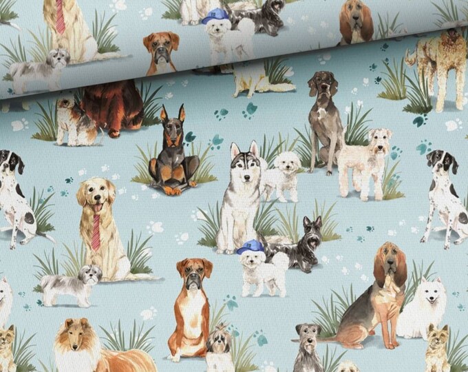 Cartoon Pets Animals Fabric - Pet Rescue by Henberry - Pets Animal ...
