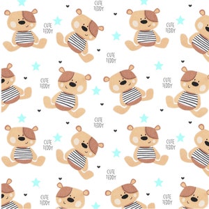 Teddy Bears Cotton Fabric,baby Cotton Fabric,100% Cotton Fabric, Kids ...