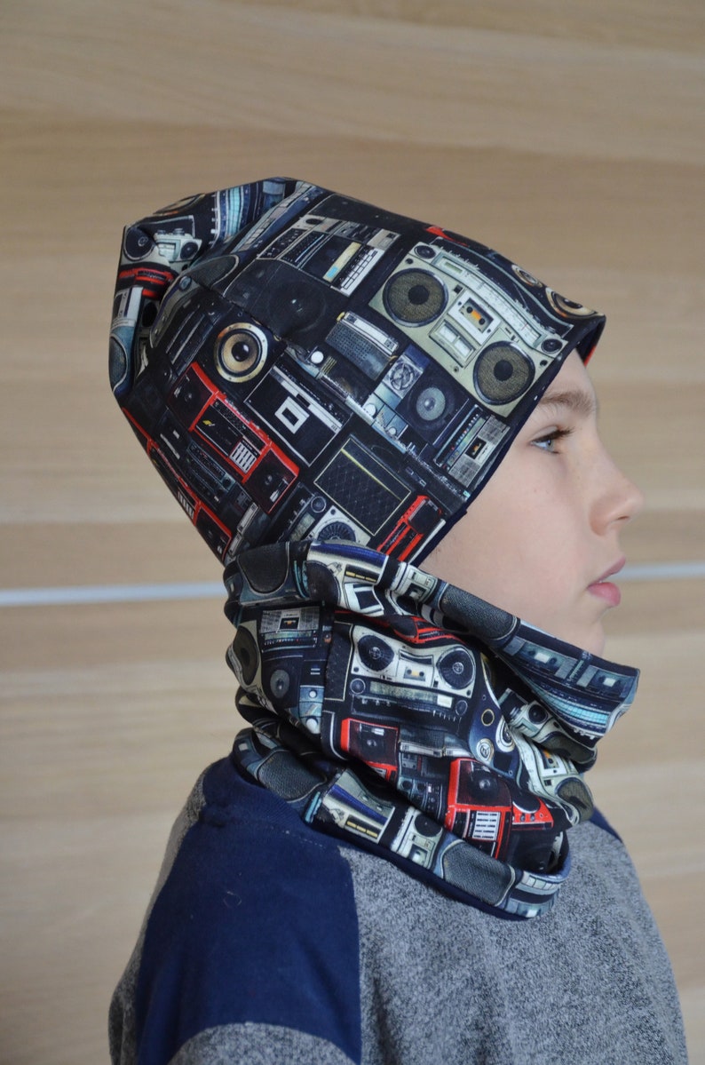 Radio Music Beanie and Loop,hi-fi Beanie Hat and Scarf/loop/neck Scarf ...