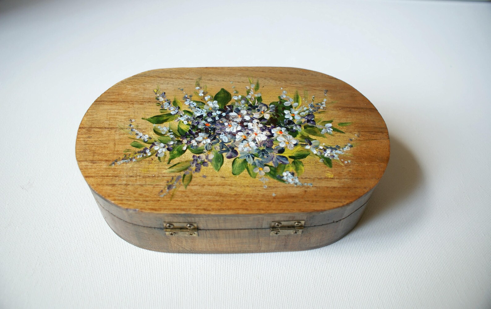 Wood Box Painted Wooden Box Wooden Box for Jewellery - Etsy