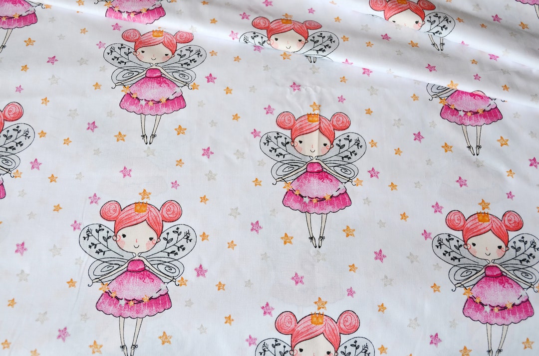 Fairy Cotton Fabric, Girls Cotton Fabric,100% Cotton Fabric, Girl ...