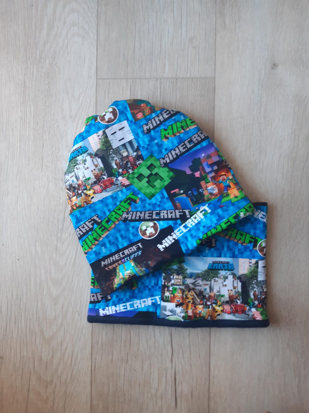 Minecraft Earth Beanie and Loop,jersey Hat and Scarf/loop/neck Scarf ...