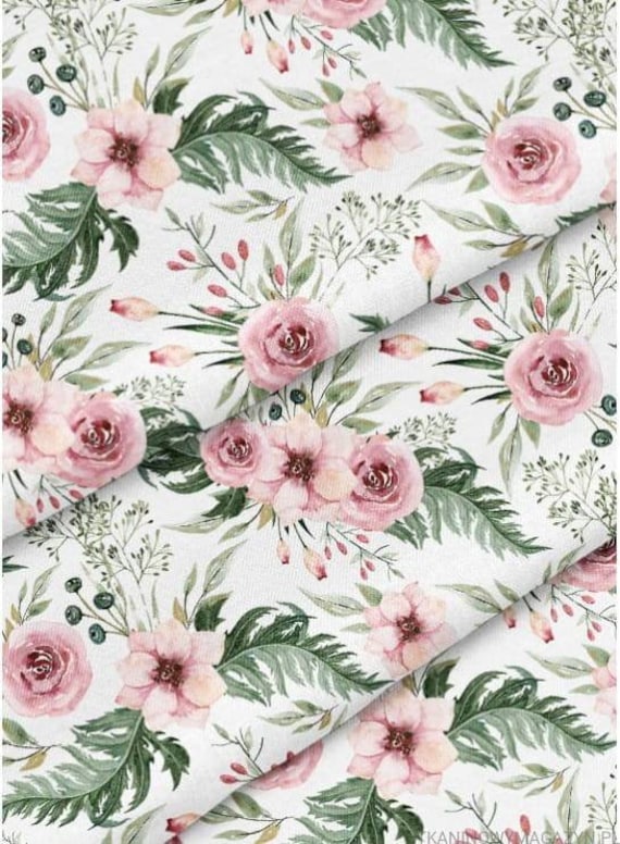 Wild Garden Flower Fabric Premium Digital Print Cotton - Etsy