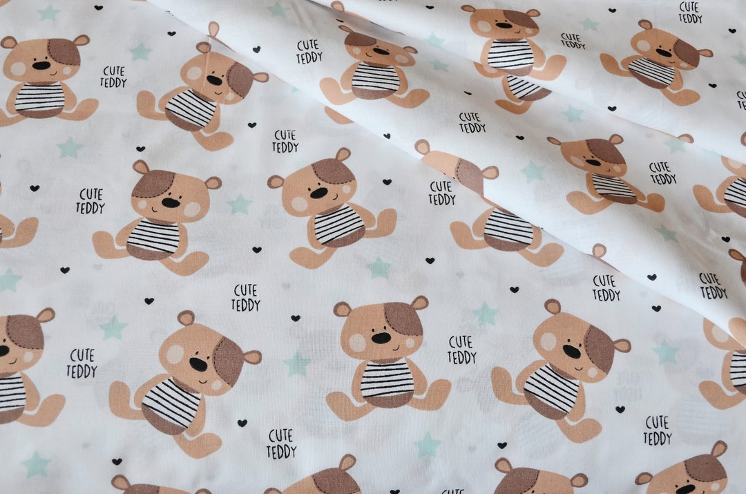 Teddy Bears Cotton Fabric,baby Cotton Fabric,100% Cotton Fabric, Kids ...