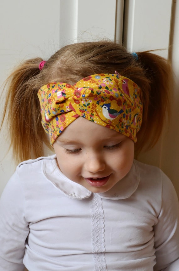 Birds on Yellow Headband Flowers Size 39cm 56 Cm Headband | Etsy