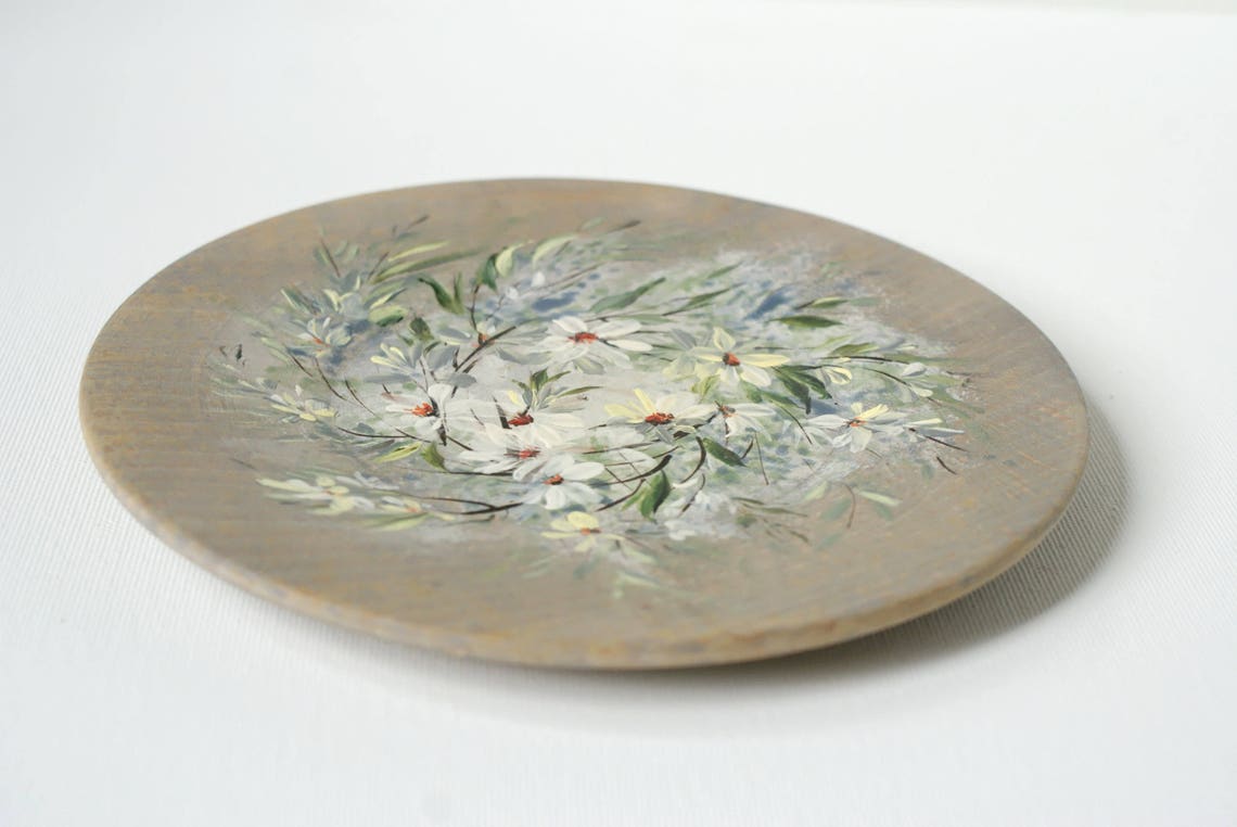 Wooden Plate, Decorative Plate, Handmade Plate, Painting Plate, Home ...