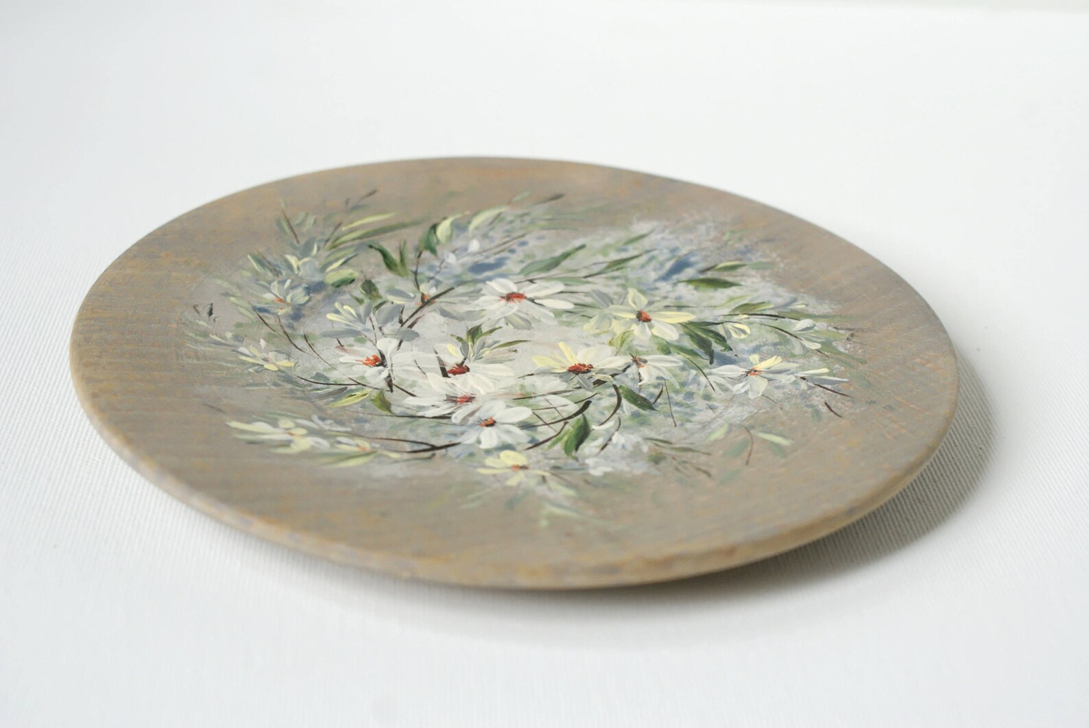 Wooden Plate, Decorative Plate, Handmade Plate, Painting Plate, Home ...