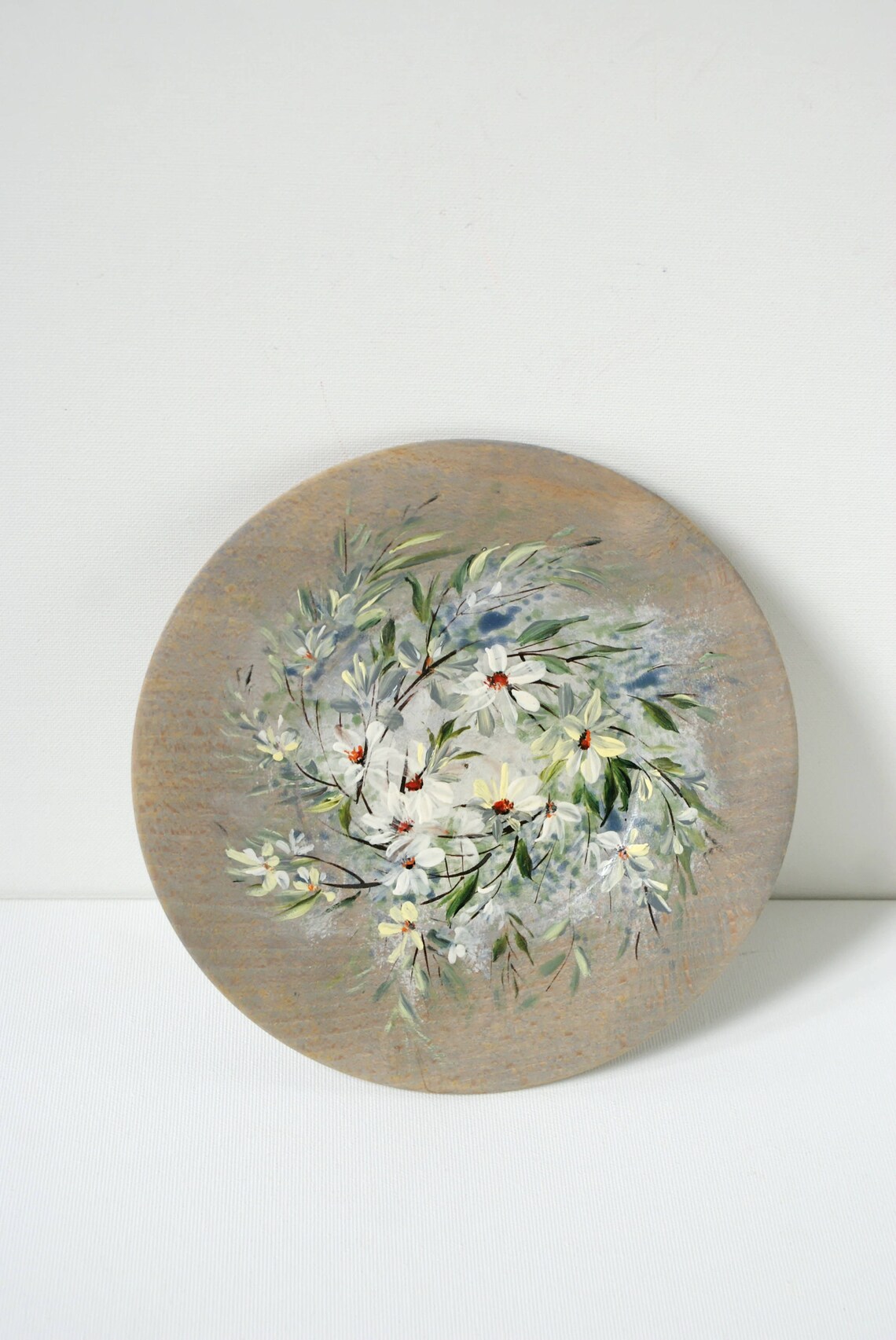 Wooden Plate, Decorative Plate, Handmade Plate, Painting Plate, Home ...