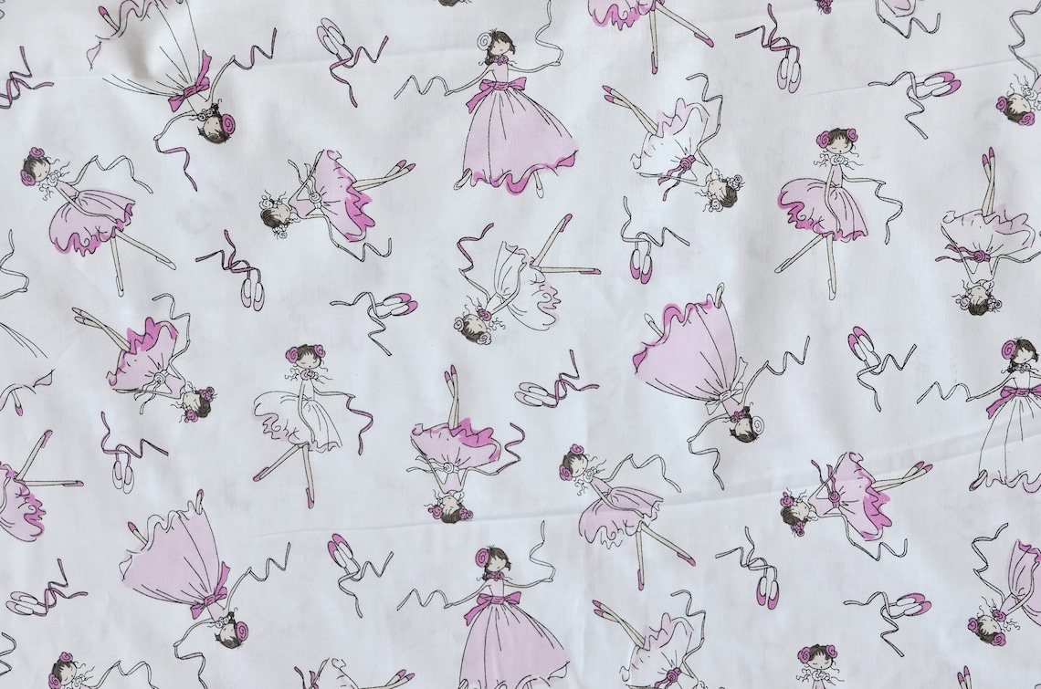 Ballerinas Cotton Fabric for Girls100% Cottonballet - Etsy