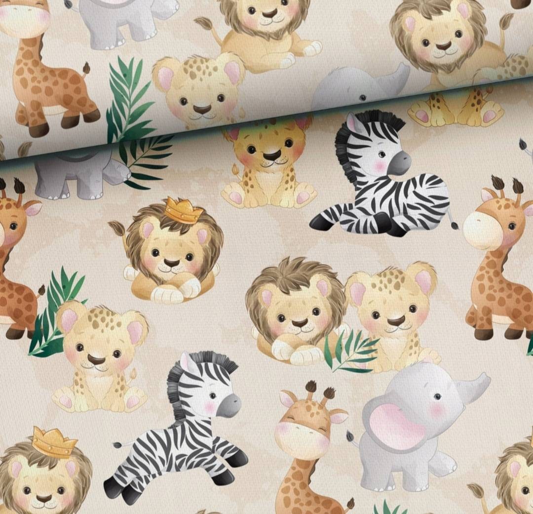 Baby Kids Animals Cotton Fabric Print Cotton/ Jersey Fabric, PREMIUM ...