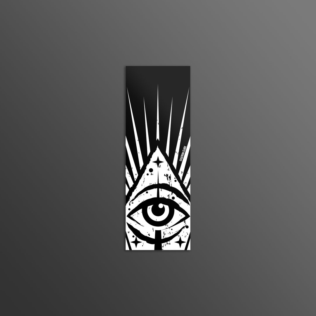 All Seeing Eye Print Bookmark | Eye of Providence | Black and White - Etsy