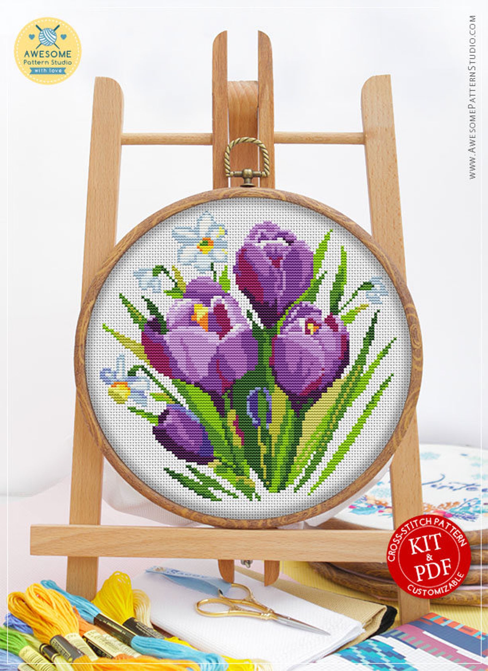 Crocus Galanthus Narcissus Flowers CS967 Counted Cross Stitch - Etsy