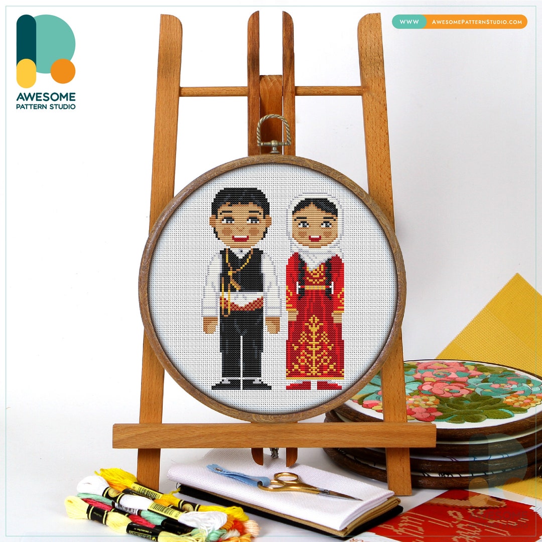 Traditional Turkish Attire Cross Stitch Pattern and Kit: Modern ...