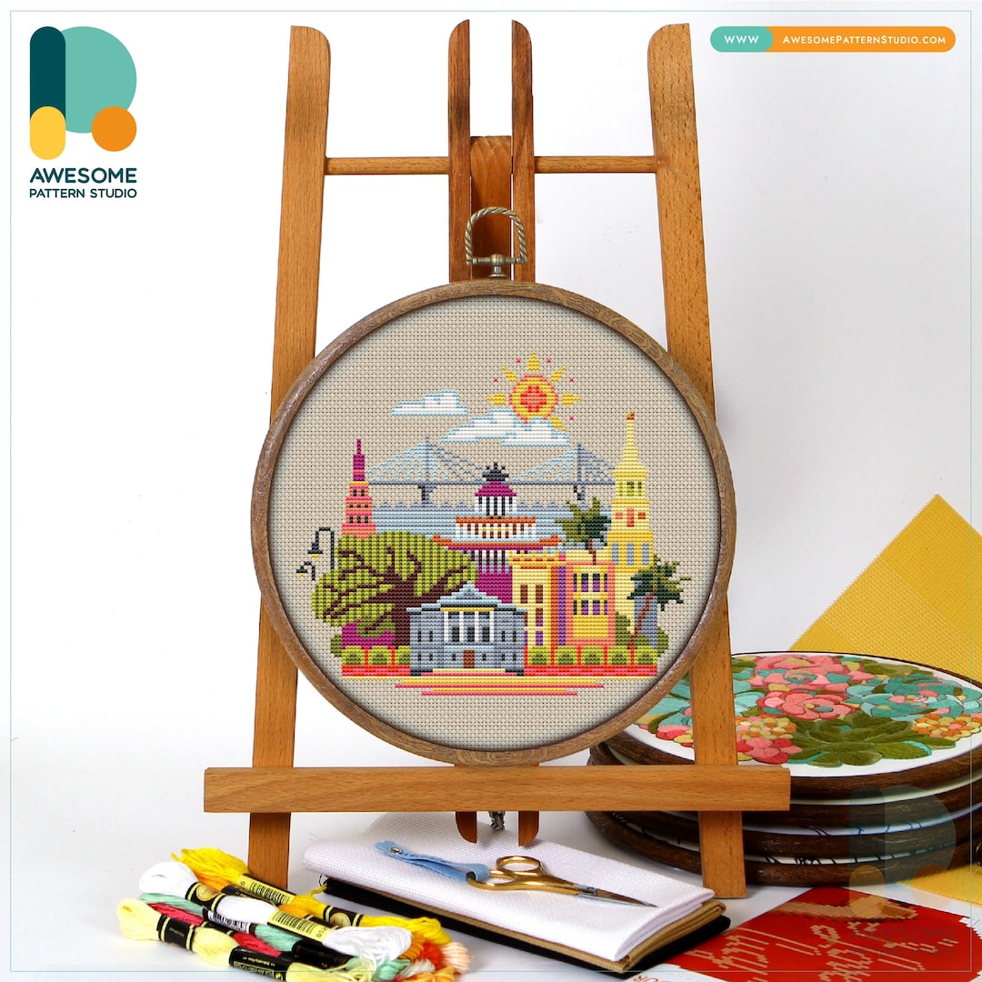 Charleston CS071, Counted Cross Stitch Pattern KIT and PDF | Cross ...