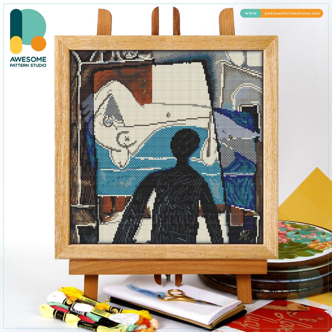 The Shadow Pablo Picasso Cross Stitch Pattern and Kit: Modern Cross ...