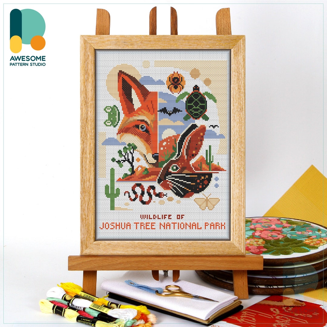 Joshua Tree National Park, California, USA Cross Stitch Pattern and Kit ...