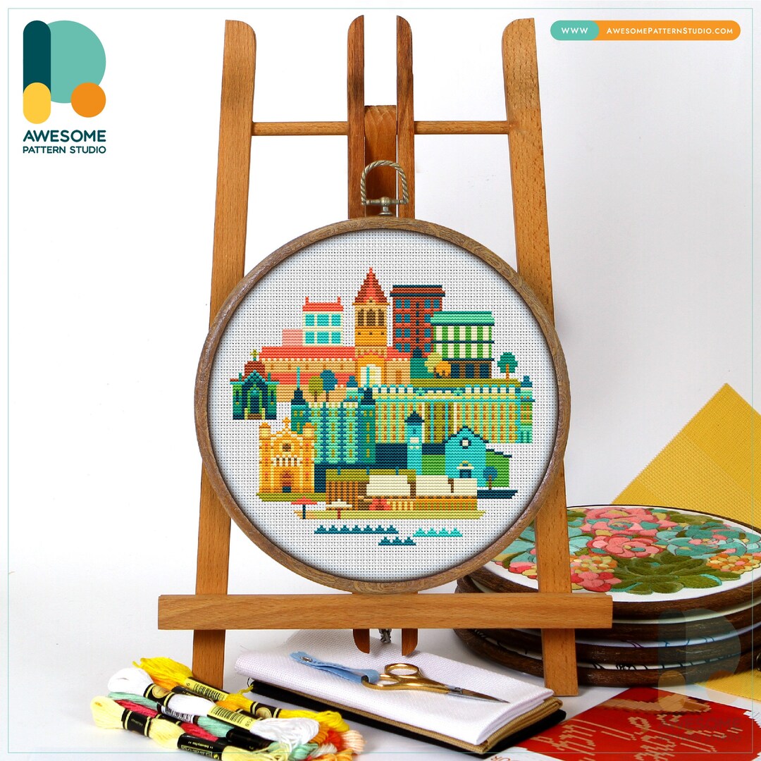 Cannes CS1194, Counted Cross Stitch Pattern KIT and PDF | Pattern ...