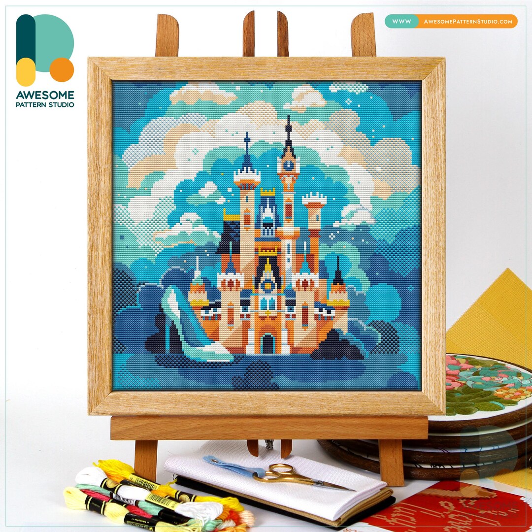Cinderella Castle CS2910, Counted Cross Stitch Pattern KIT and PDF ...