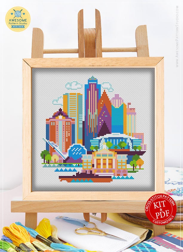 Houston CS1135 Counted Cross Stitch Pattern KIT and PDF - Etsy