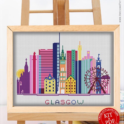 A3 Kansas City Color CS377 Counted Cross Stitch Pattern KIT - Etsy