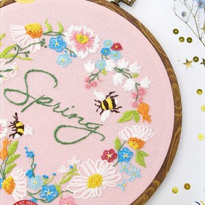 Spring Embroidery EM006 Embroidery Pattern KIT and PDF Diy - Etsy