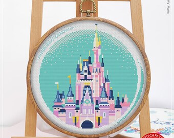Paris Disney Castle CS809 Counted Cross Stitch Pattern KIT | Etsy