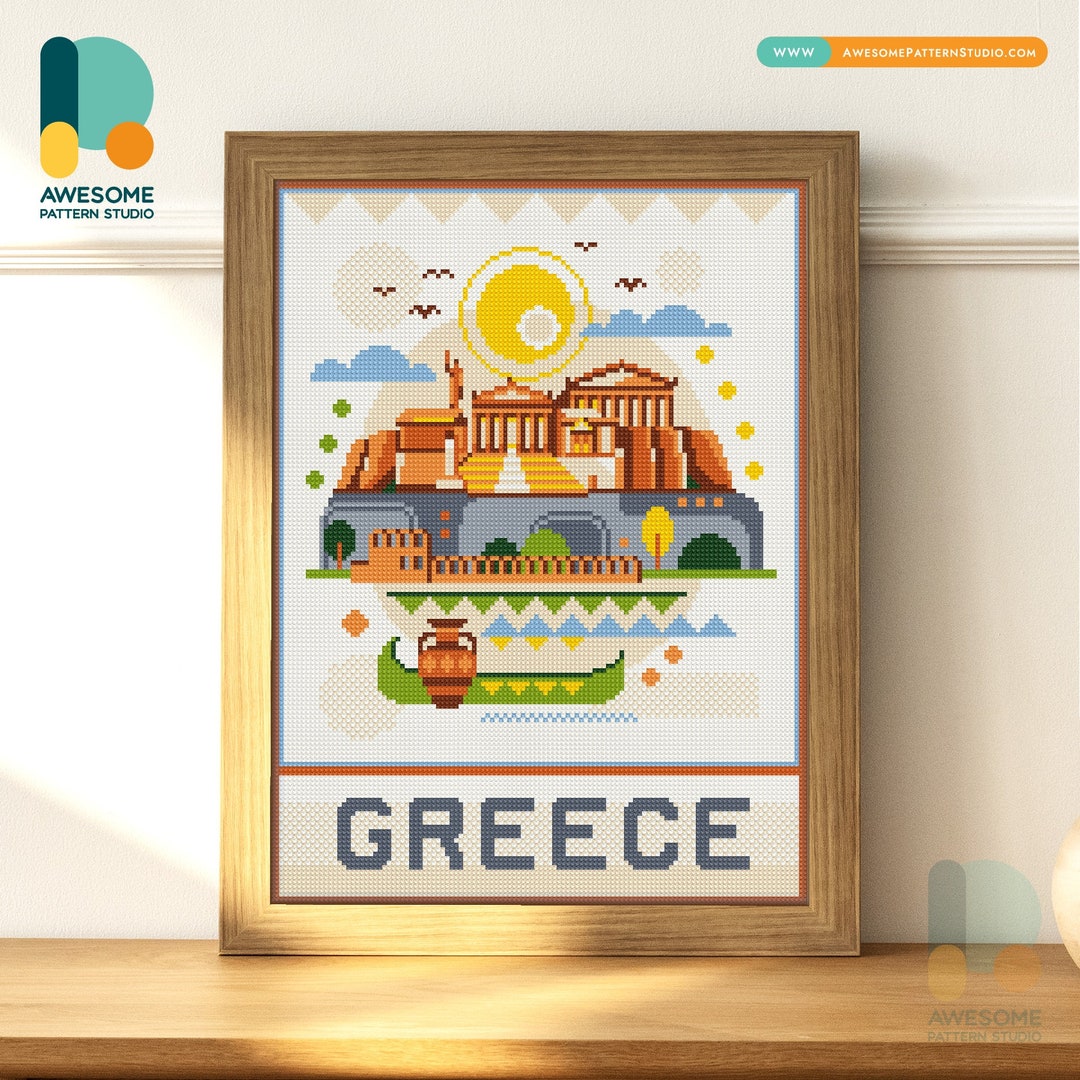 Acropolis of Athens DS2371, Diamond Painting DIY KIT | Diamond Painting ...