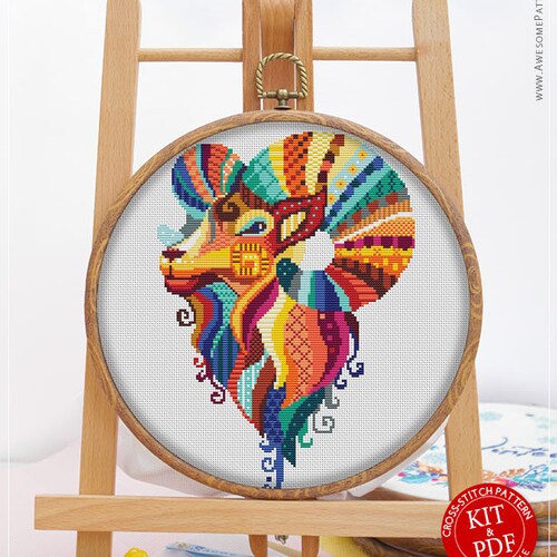 Stitch Design Mandala Deer Kit 457 Embroidery Cross Stitch Mandala Deer