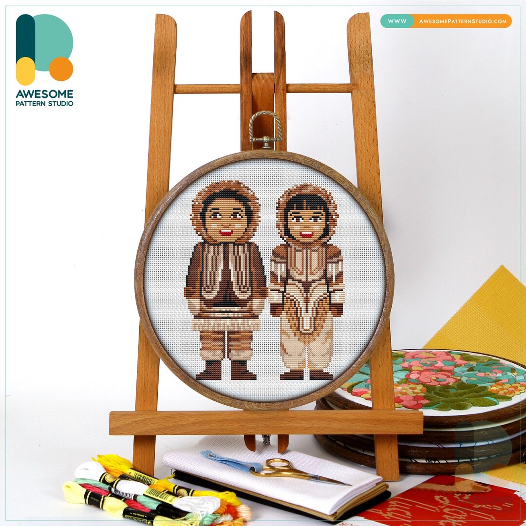 Traditional Eskimos Clothing CS2450, Counted Cross Stitch Pattern KIT ...