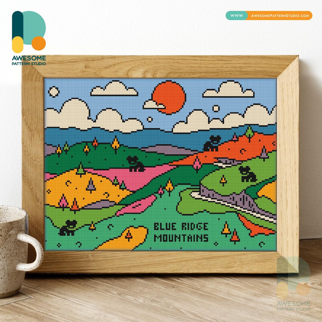 Blue Ridge Mountains USA DS3246, Diamond Painting DIY KIT | Diamond ...