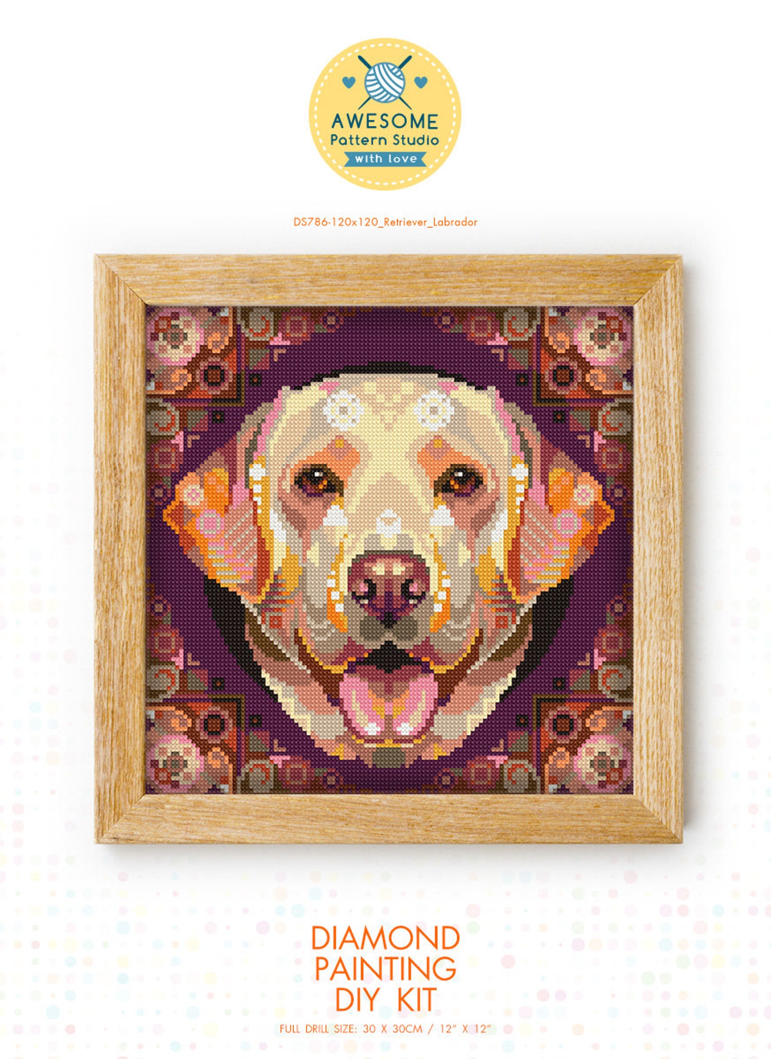 Retriever Labrador DS786 Diamond Painting DIY KIT dog | Etsy