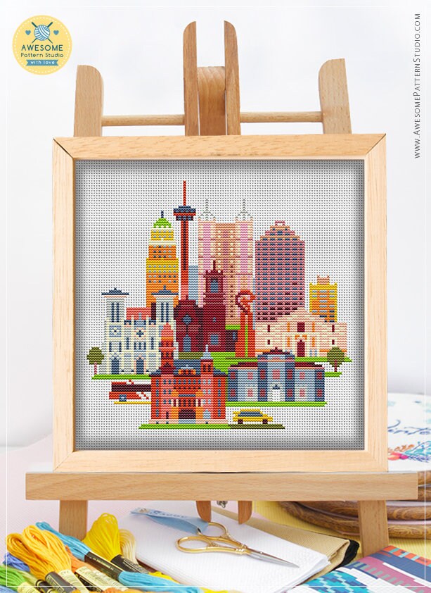 San Antonio CS099 Counted Cross Stitch Pattern KIT and PDF | Etsy