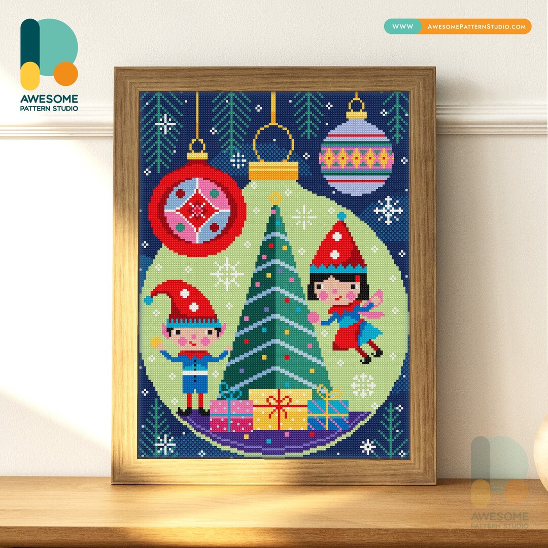 Christmas Elves DS1500, Diamond Painting DIY KIT Autumn Pattern Full Diamond Painting Holiday - Etsy