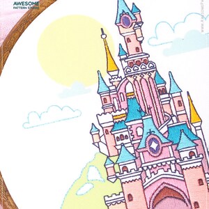 Sleeping Beauty Castle Embroidery Kit and Pattern: Modern Embroidery ...