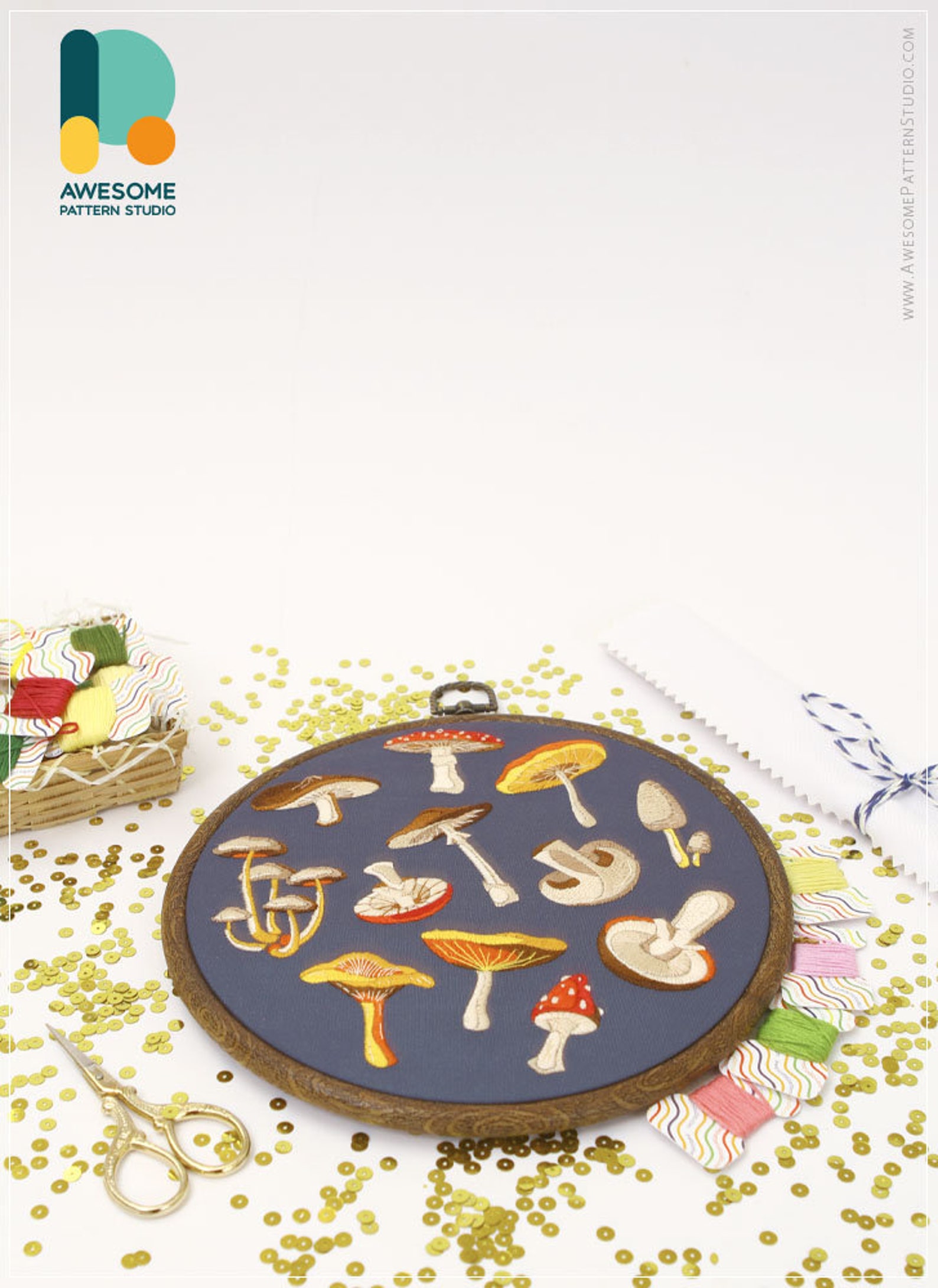 Autumn Mushroom Embroidery Kit and Pattern - Perfect for Boho Decor and ...