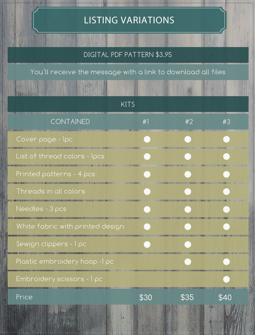 Summer Embroidery EM007 Embroidery Pattern KIT and PDF Diy - Etsy