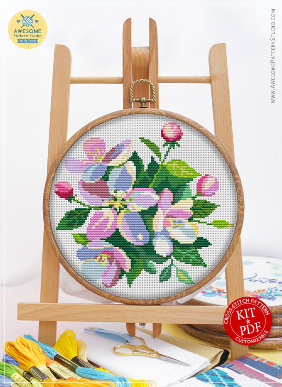 Apple Tree Blossoms CS960 Counted Cross Stitch Pattern KIT - Etsy