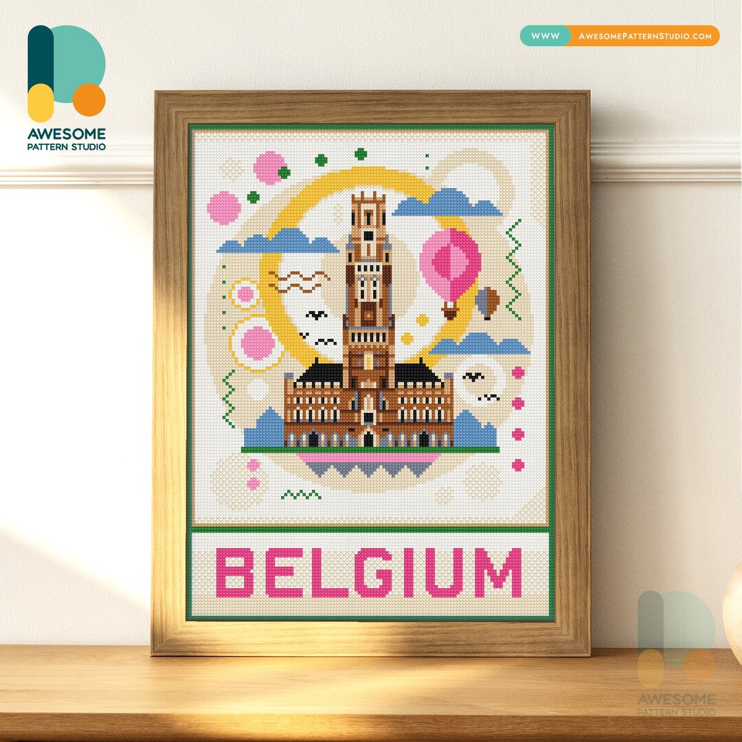 Belfry of Bruges DS2374, Diamond Painting DIY KIT Diamond Painting Kit ...