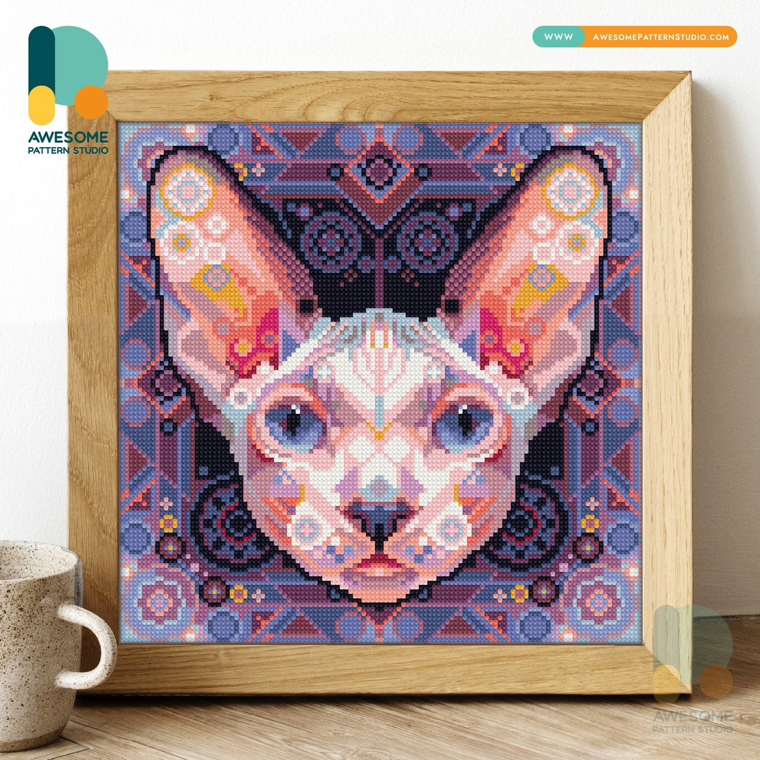 Mandala Sphynx Cat DS2408 Diamond Painting DIY KIT Diamond - Etsy