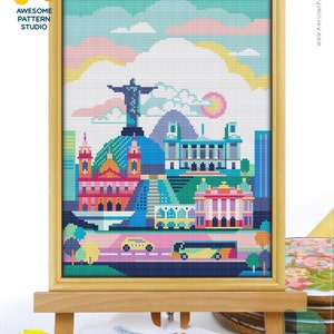 Rio De Janeiro CS161 Counted Cross Stitch Pattern KIT and PDF - Etsy