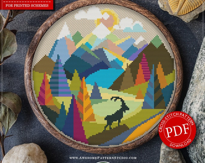Rocky Mountain National Park CS465, Counted Cross Stitch Pattern KIT ...