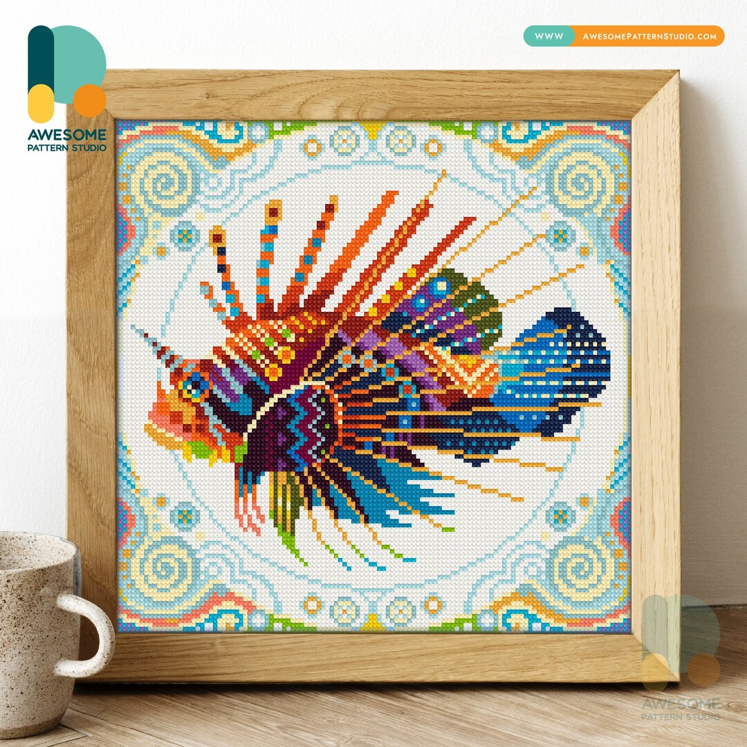 Mandala Dragonfish DS545, Diamond Painting DIY KIT Animal Full Diamond ...