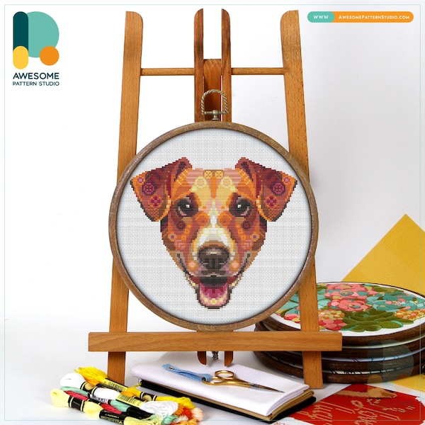 Cross Stitch Jack Russel - Etsy