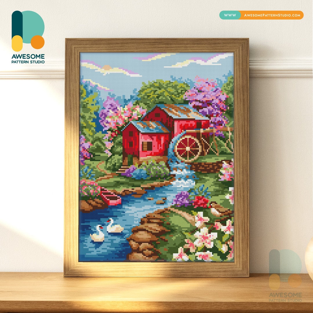 Spring Landscape DS1460, Diamond Painting DIY KIT | Full Diamond ...