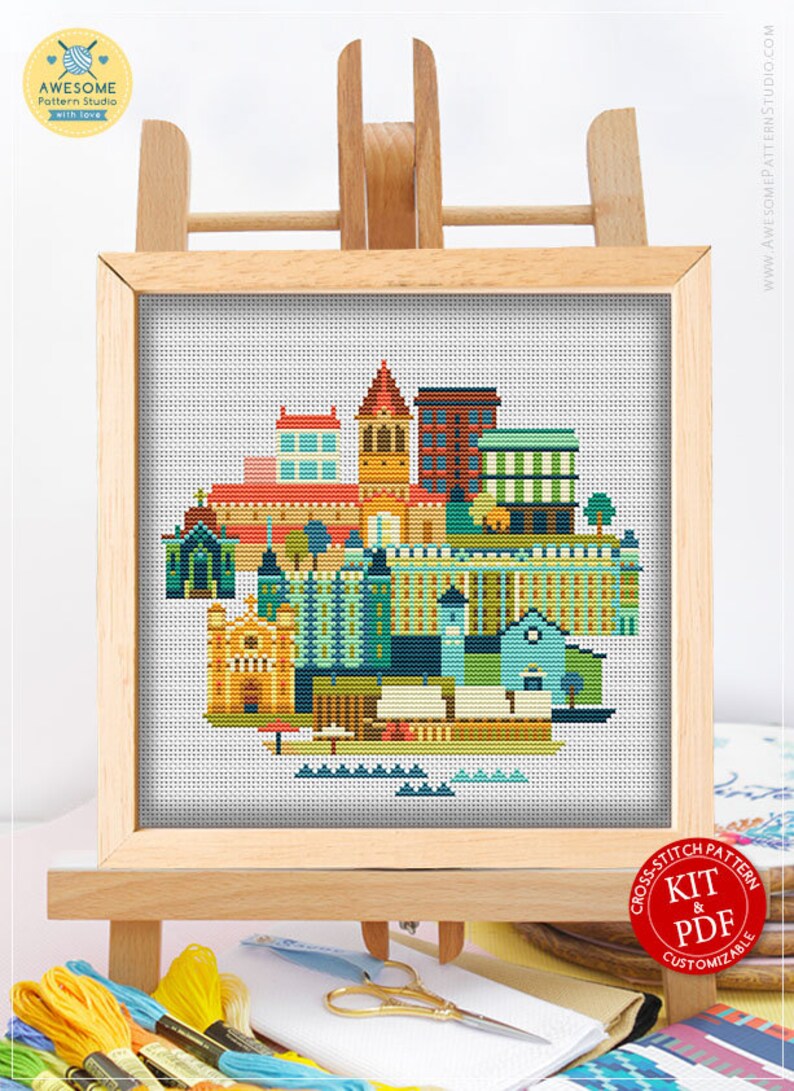 Cannes CS1194 Counted Cross Stitch Pattern KIT and PDF - Etsy