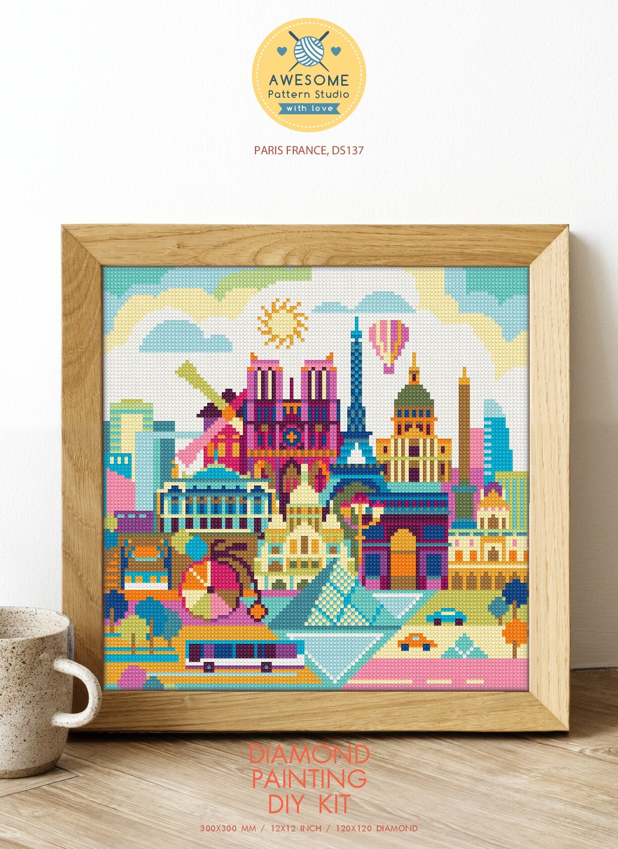 Paris France DS137 Diamond Painting DIY KIT City Full - Etsy