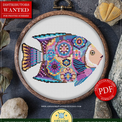 Tropical Fish Cross Stitch Pattern - Etsy