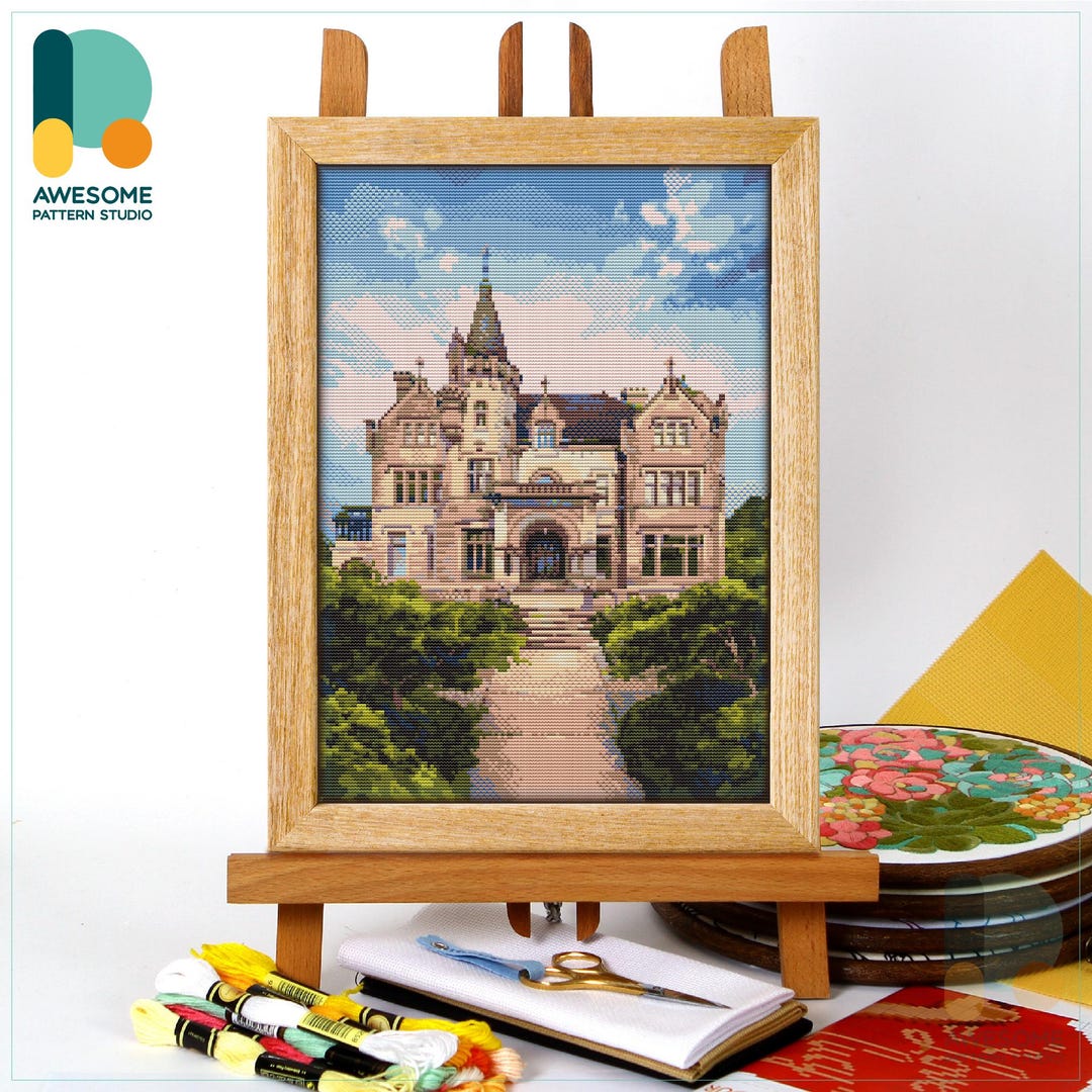 Turnblad Castle American Swedish Institute Cross Stitch Pattern and Kit ...