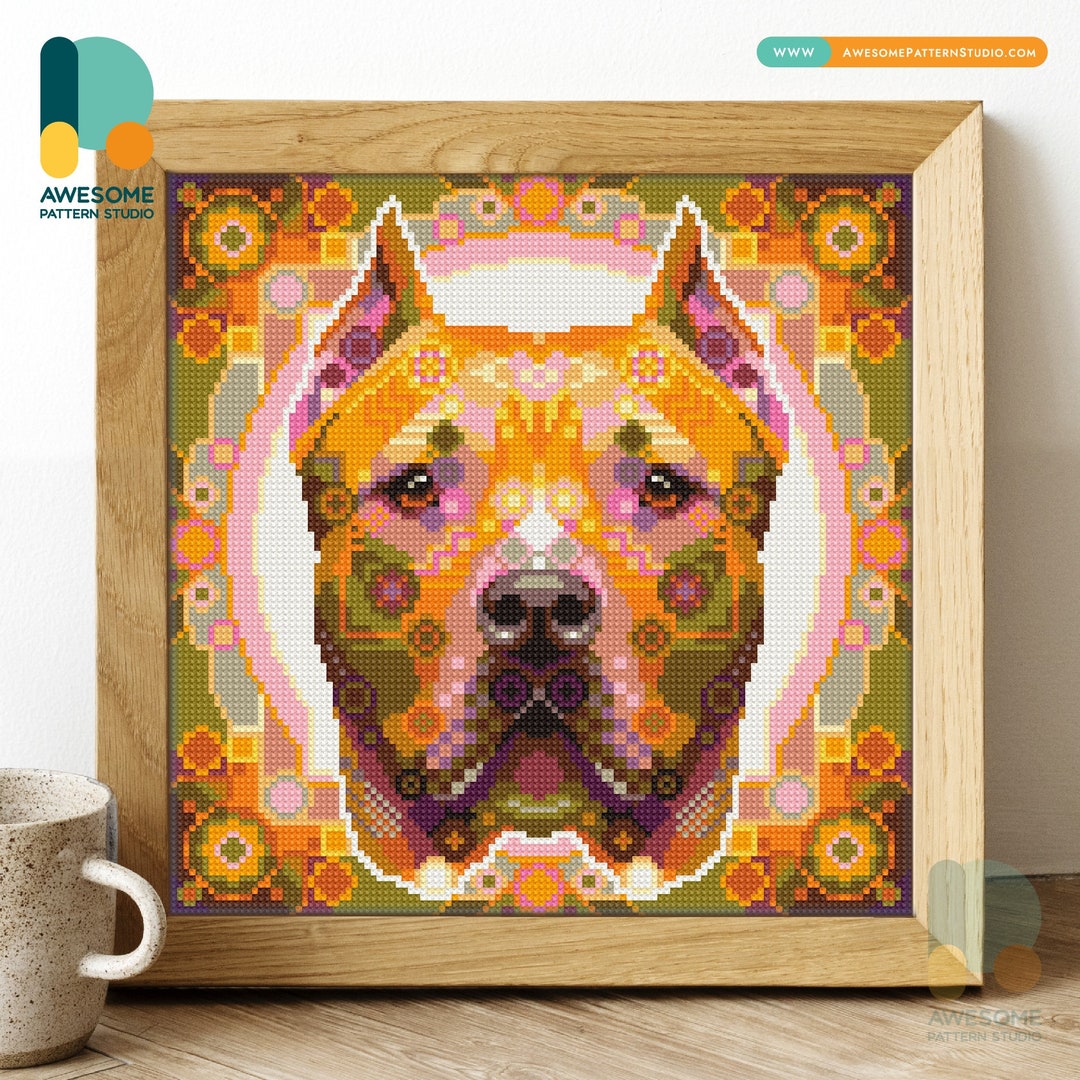 Mandala Staffordshire Bull Terriers DS2141 Diamond Painting - Etsy